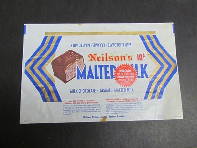 1950'S 60'S CANADA NEILSON'S MALTED MILK CHOCOLATE BAR CANDY 10 CENTS ...