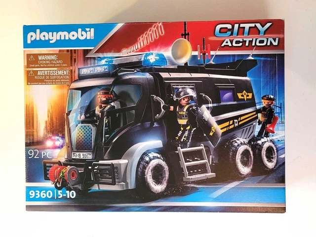 PLAYMOBIL CITY ACTION 9360 — Camion policiers d'élite avec sirène ...