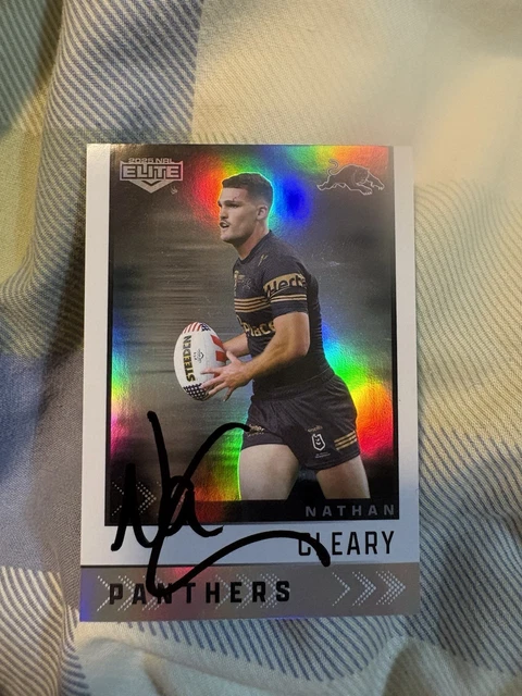 SIGNED NATHAN CLEARY Penrith Panthers 2025 NRL Elite Parallel Card $15. ...