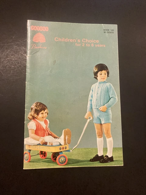 VINTAGE PATONS BEEHIVE Children’s Choice Knitting Patterns Booklet No ...