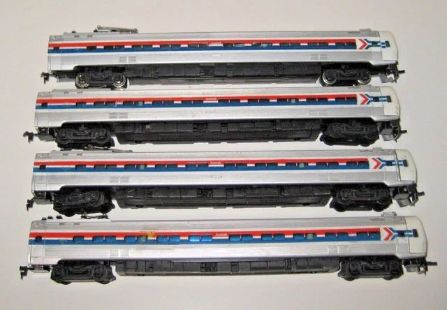 BACHMANN HO SCALE Amtrak Metroliner Set of 4 Cars EUR 51,49 - PicClick FR