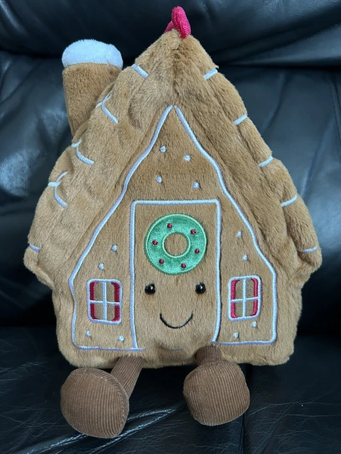 JELLYCAT AMUSEABLE GINGERBREAD House Plush Soft Toy BNWT £44.99 ...