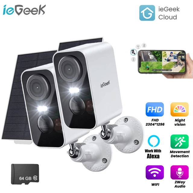 IEGEEK 2K WIRELESS Solar/Battery Powered WiFi Security Camera CCTV ... IEGEEK 2K WIRELESS Solar/Battery Powered WiFi Security Camera CCTV ...