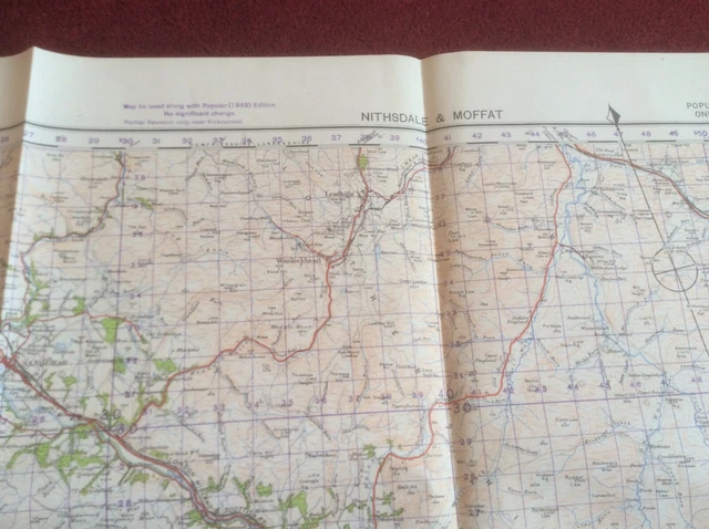 WW2 1940 BRITISH Battle of Britain Map - Nithsdale & Moffat, Scotland ...