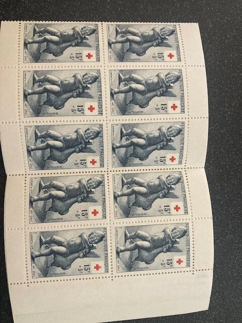 CARNET DE TIMBRES CROIX ROUGE 1955 EUR 80,00 - PicClick FR