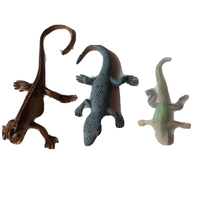 Vintage 1990s Lizards Lot 3 Common Rubber Multicolor 1739 Picclick Ca