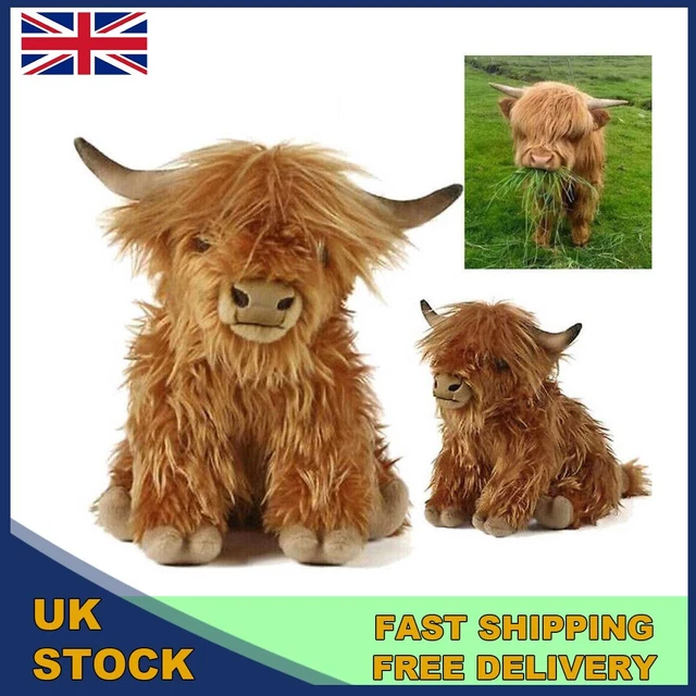 CUDDLY LIVING NATURE Highland Cow Soft Toy Kids Stuffed Teddy Plush ...