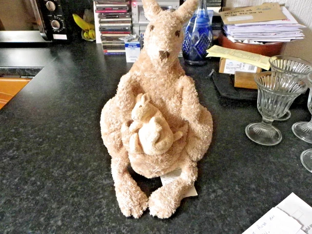 IKEA SMALL 32CM Klappar Kangaroo with Joey Attached Soft Cuddly Plush ...