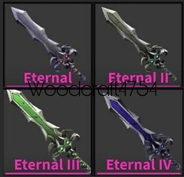 ROBLOX MURDER MYSTERY 2 MM2 Weapons - Eternal MM2 Knife set of 4 ...