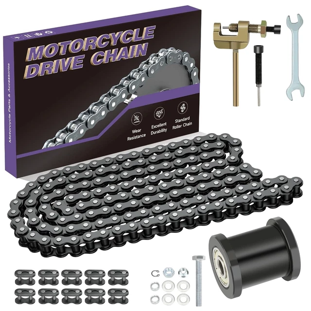 #35 CHAIN 140 Links Mini Bike Tensioner Replacement for Coleman CT100U ...