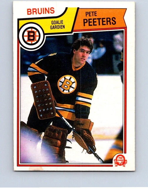 VINTAGE HOCKEY CARD O-Pee-Chee 1983 Boston Bruins Goalie Pete Peeters ...