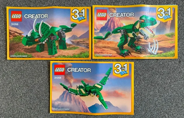 LEGO CREATOR MIGHTY Dinosaur 3-in-1 T-Rex Complete Set Used Kids Toy ...