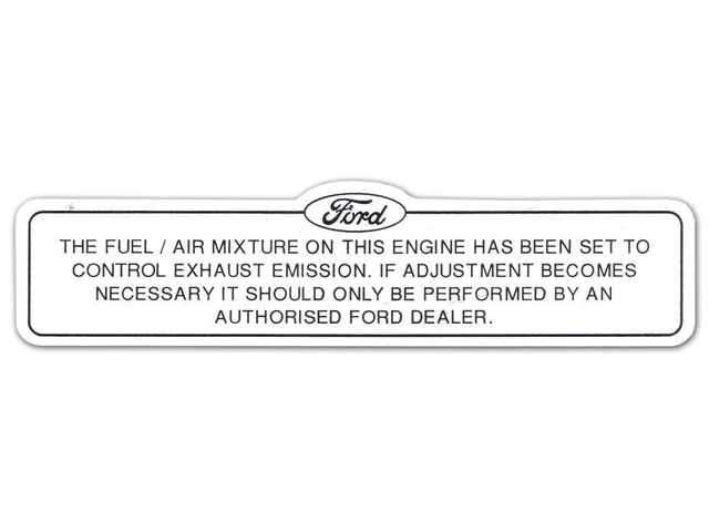 FORD FALCON XA XB Exhaust Emission Decal EUR 33,84 - PicClick FR