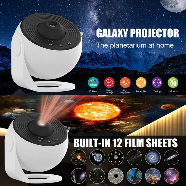 4K HD PLANETARIUM Starry Galaxy Projector Night Light Space Rotating ...