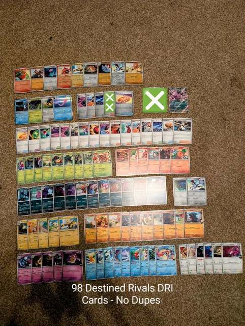 DESTINED RIVALS POKÉMON TCG 98 card Bulk Collection - Holos, Ex ...