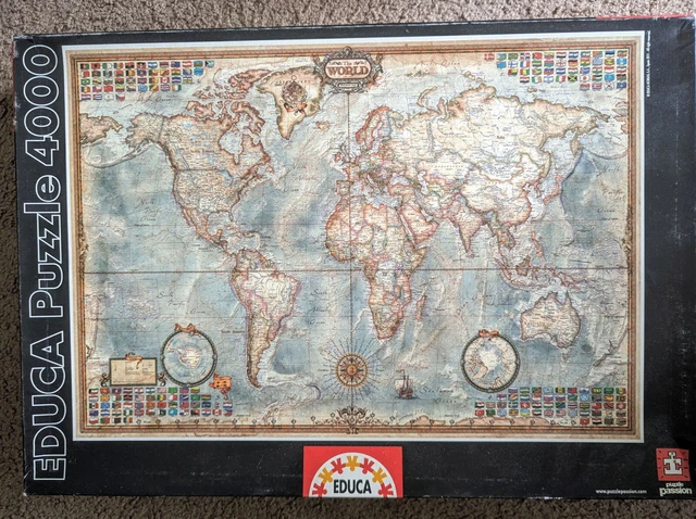 EDUCA BRAND WORLD Political Map Of The World 4000 Piece Puzzle 14827 EUR 9,79 - PicClick FR