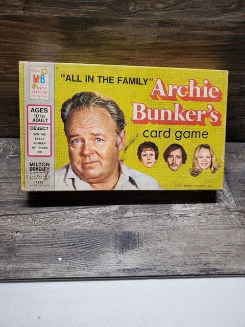 VTG ALL IN THE FAMILY Archie Bunker’s Card Game - Milton Bradley - 1972 ...