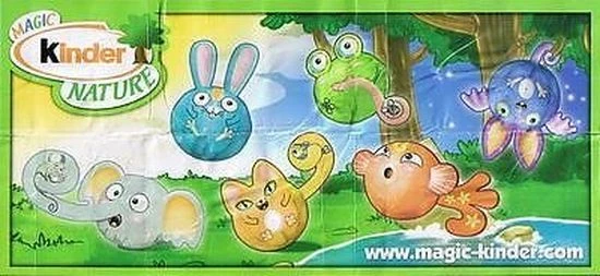 INFLATABLE ANIMALS OF Choice (UN070 - UN075) Kinder Surprise Italy 2010 ...