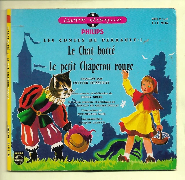 LE CHAT BOTTÉ - LE PETIT CHAPERON ROUGE OLIVIER HUSSENOT (EP 45t. TBE ...