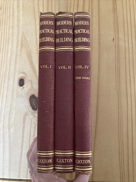 MODERN PRACTICAL BUILDING Vol 1.2& 4 1948 Caxton Press Antique Book Set ...