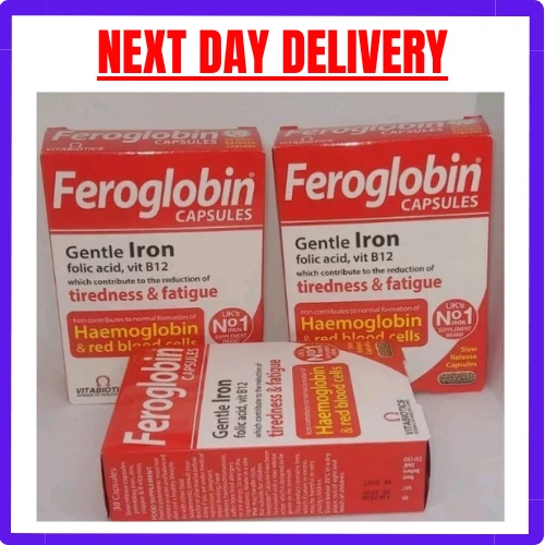 3 X VITABIOTICS Feroglobin B12 Slow Release Capsules 30 - Iron Pack 3 £10.99 - PicClick UK