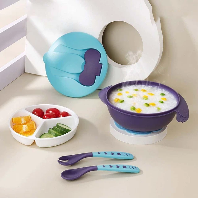 BOWL BABY FOOD Container Children Dishes Training Plate Kids Tableware ...