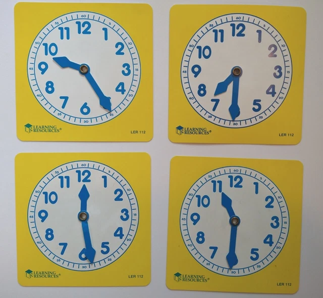 LEARNING RESOURCES TELLING time Clock dials Montessori homeschool ...