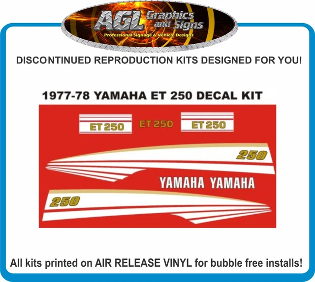 1977 1978 YAMAHA ENTICER ET 250 Reproduction Decal kit ET250 $104.99 ...