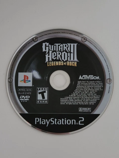 GUITAR HERO III Legends of Rock (Playstation 2) (LOOSE) (Used) $5.00 - PicClick CA