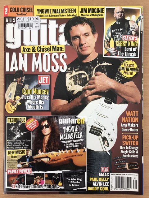 AUSTRALIAN GUITAR MAGAZINE Ian Moss Jet Yngwie Malmsteen Volume 56 Inc CD $19.99 - PicClick AU
