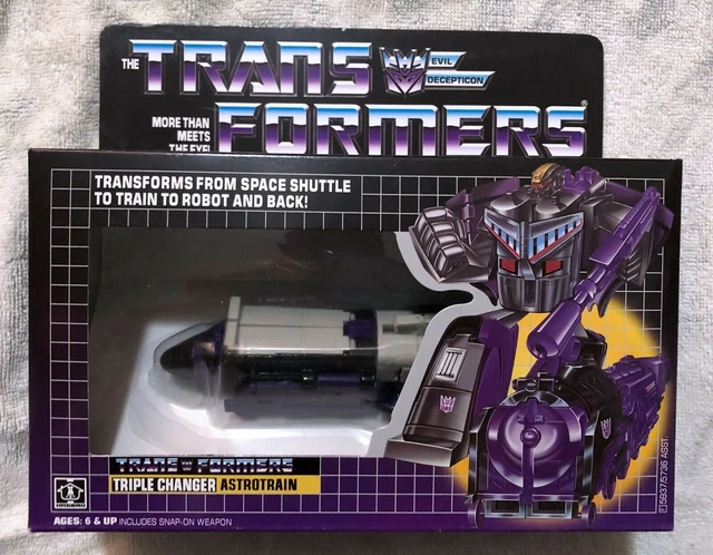 TRANSFORMERS G1 DECEPTICON Triple Changer Astrotrain Reissue Misb! $49. ...