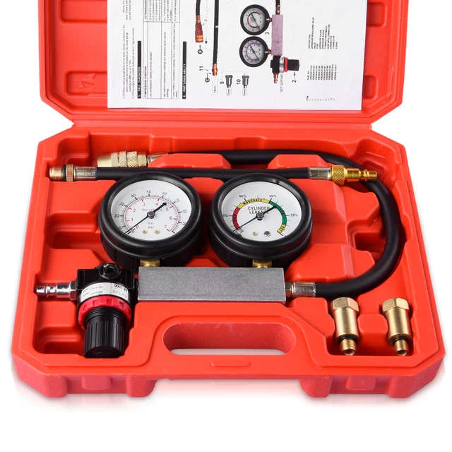 CYLINDER LEAK DOWN Tester Engine Compression Diagnostics Test Tool Kit ...