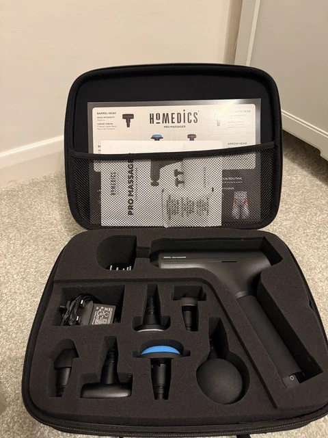 HOMEDICS PRO PHYSIO Massage Gun - Black (PGM-1000-GB) BARELY USED £83. ...
