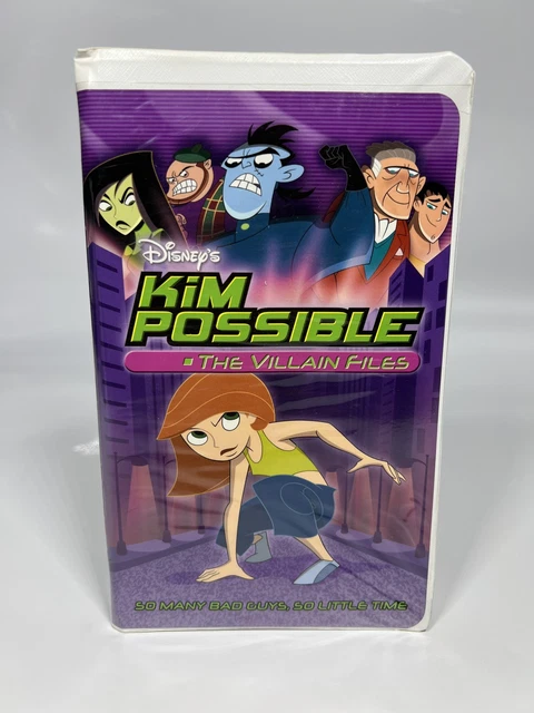 KIM POSSIBLE: THE Villain Files VHS Tape 2004 Disney Cartoon Movie Rare ...