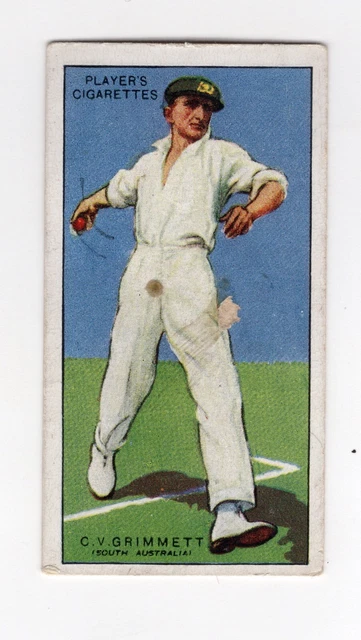 JOHN PLAYERS: 1930 #18 Australian Cricketer Charlie Grimmett (South ...