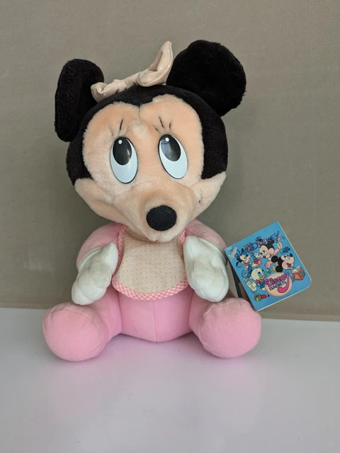 VINTAGE WALT DISNEYS Babies Baby Minnie Mouse Hasbro Soft Plush 1989 ...