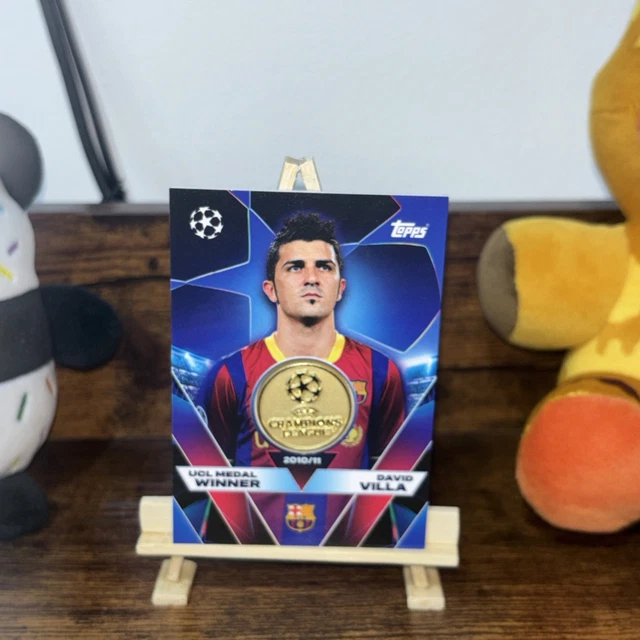 TOPPS MATCH ATTAX 2025/26 David Villa UCL Medal Winner FC Barcelona ...