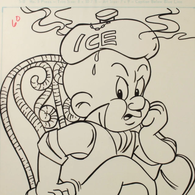 BUGS BUNNY ORIGINAL artwork cartoon drawing vintage Looney Tunes #20 £ ...