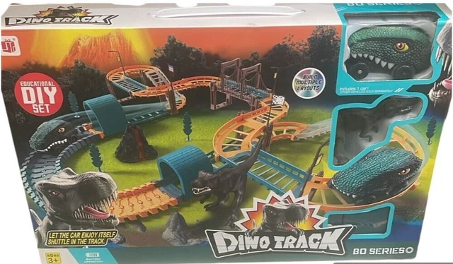 EDUCATIONAL DINO TRACK Playset DIY Dinosaur Train Set Jurassic Park ...