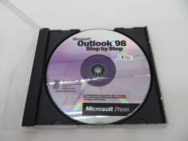 MICROSOFT OUTLOOK 98 Step by Step Part No. 097-0002051J 1998 computer ...