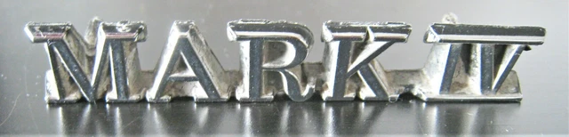 VINTAGE LINCOLN CONTINENTAL Mark IV Exterior Emblem Name Plate Auto Car ...