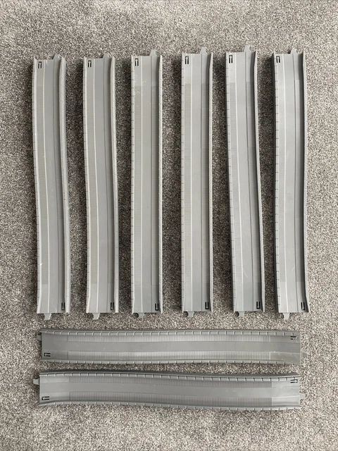 TOMY TRACKMASTER THOMAS The Tank Engine Sloped Curved Grey Road Track X ...