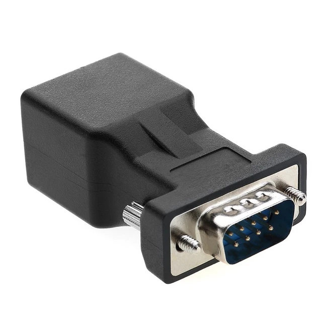 RS232 TO RJ45 DB9 9-Pin Serial Port Male to RJ45 Female Cat5e/6 ...