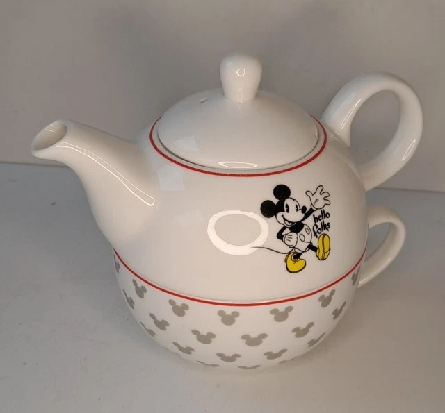 DISNEY RARE MICKEY Mouse Half Moon Bay Teapot Tea For 1 Perfect ...