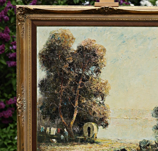 JOSEPH KLARL – Landschaft mit Bauernhof – Öl auf Leinwand – signiert ...