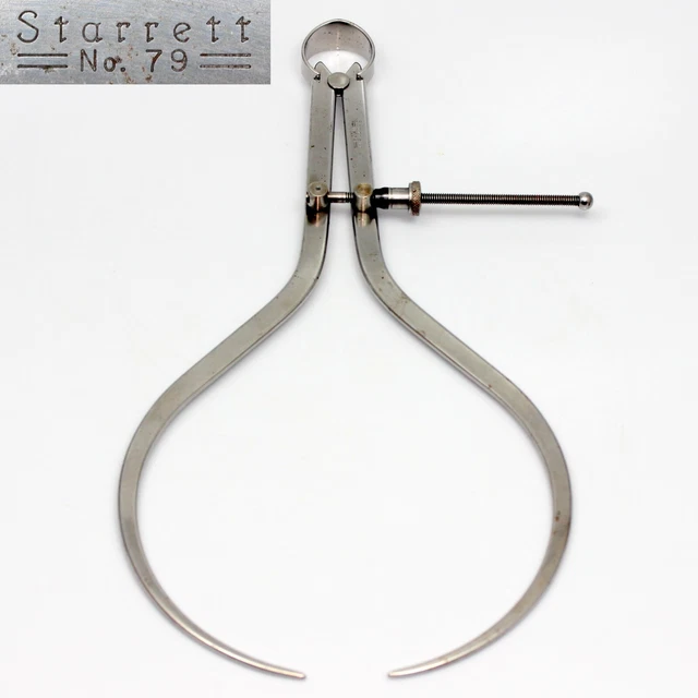 STARRETT 79B-12 YANKEE Spring-Type Outside Caliper, Spring Nut, 12 ...