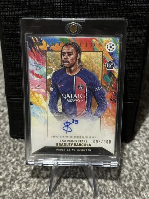 TOPPS UEFA CLUB Completions Inception 2023/24 Bradley Barcola /300 Auto ...