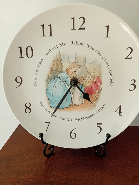 WEDGWOOD PETER RABBIT Clock, 20cm Diameter, GWO (#01) £11.95 - PicClick UK