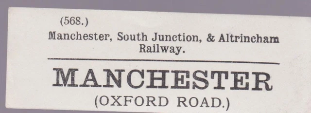 MSJAR RAILWAY LUGGAGE Label MANCHESTER OXFORD ROAD £2.99 - PicClick UK