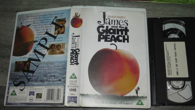 JAMES & THE Giant Peach VHS Video Big Box Timecode Sample Dealer Rental ...